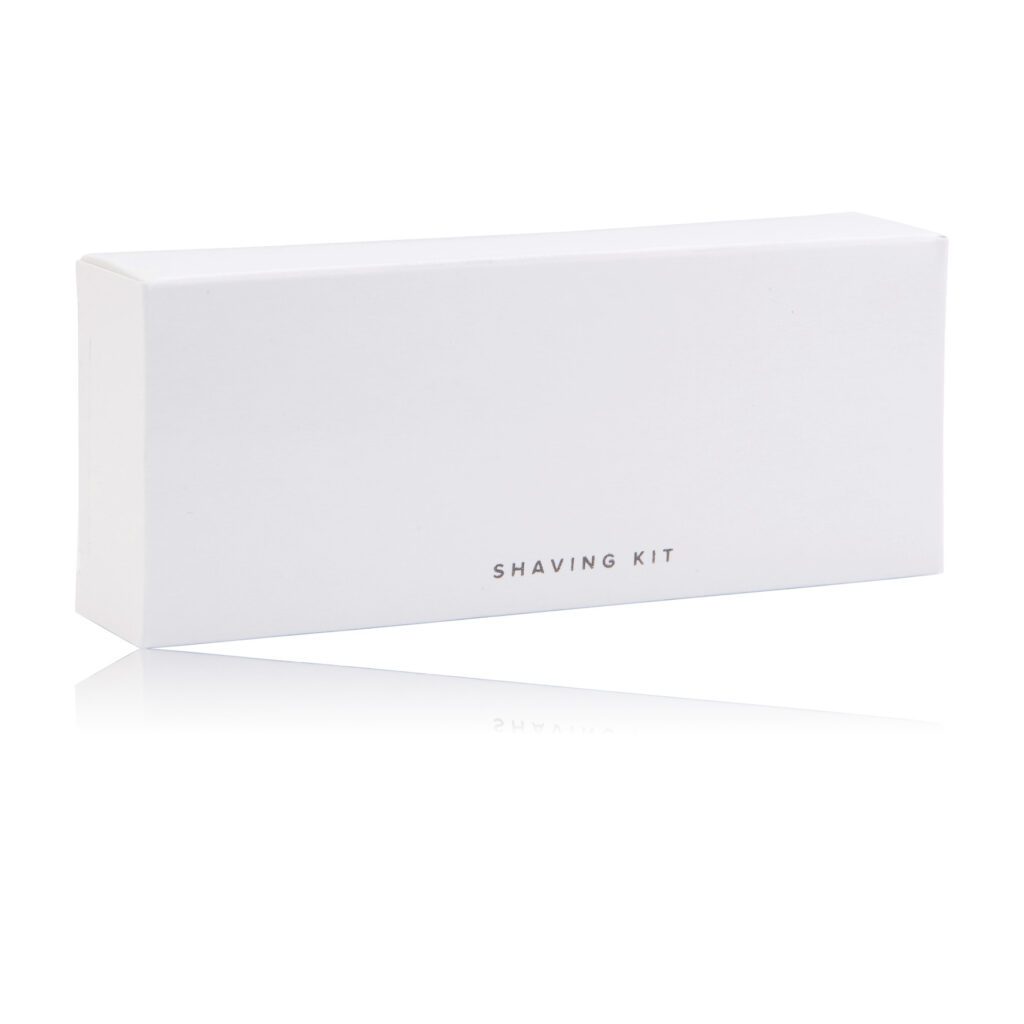 CONTEMPORARY WHITE SHAVING KIT bx100 | Intermarket Guest Amenities